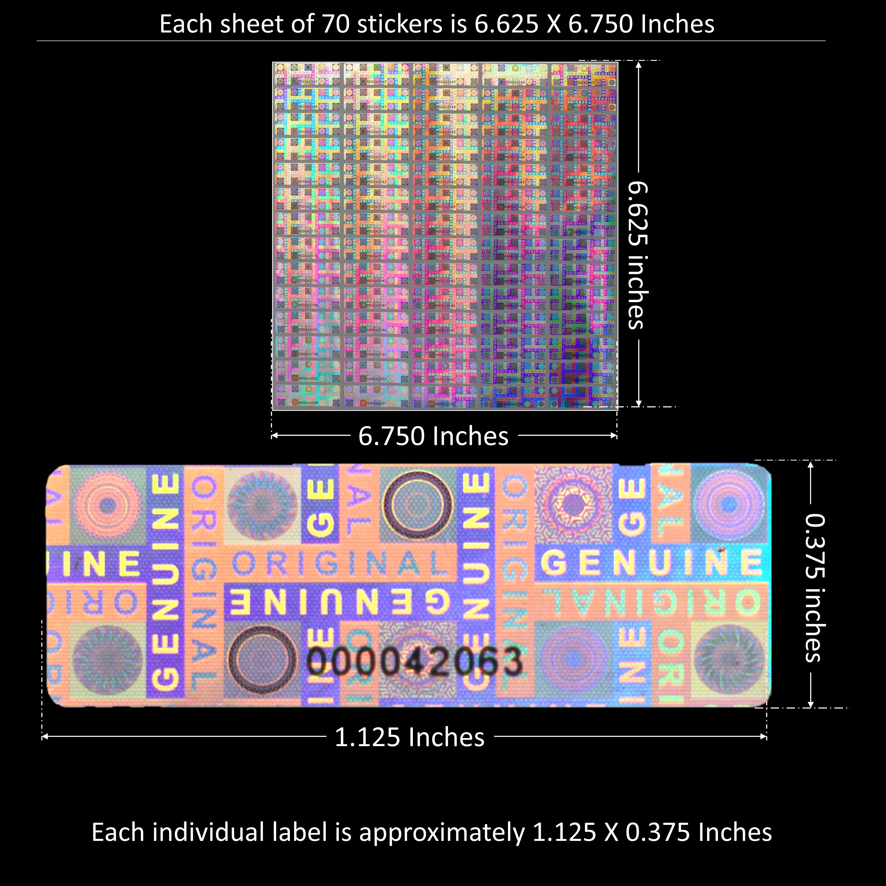Genuine and Original Tamper Proof Security Sticker Labels With Serial ...