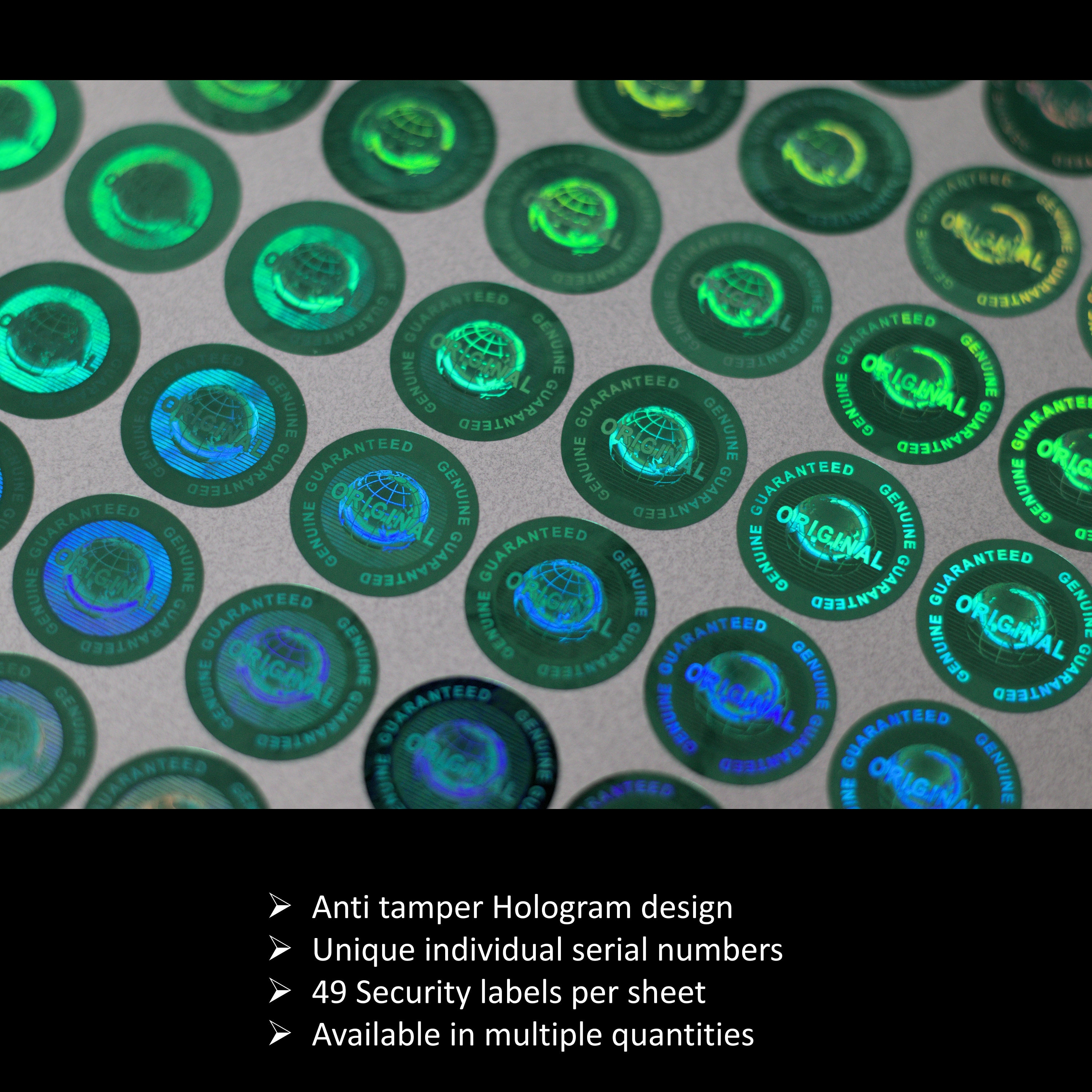 Genuine Guaranteed and Original Tamper Proof Security Stickers Labels ...