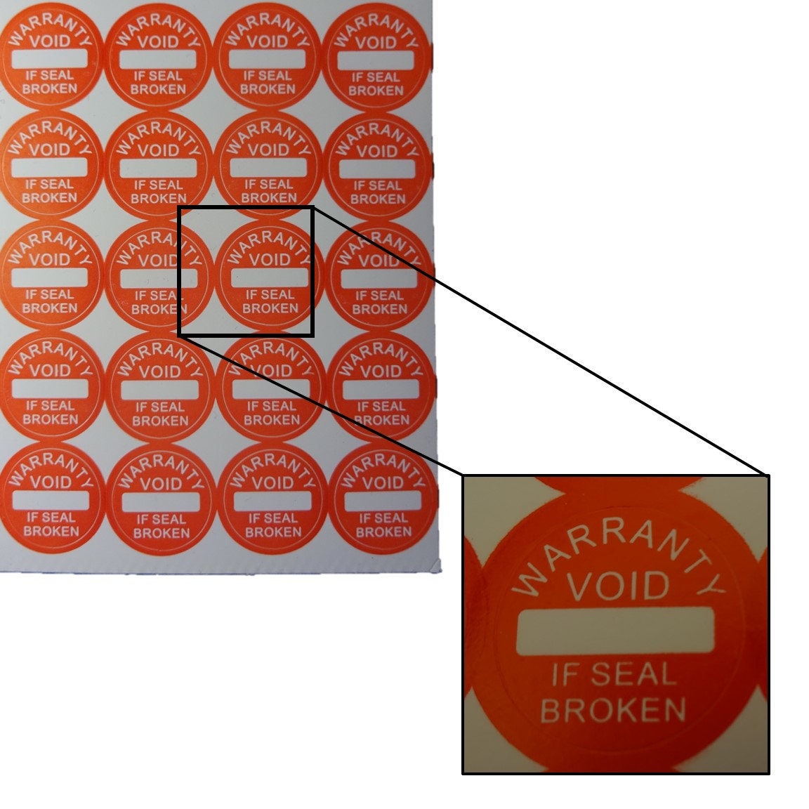 Warranty Void If Seal Broken Tamper Proof Security Stickers Labels ...