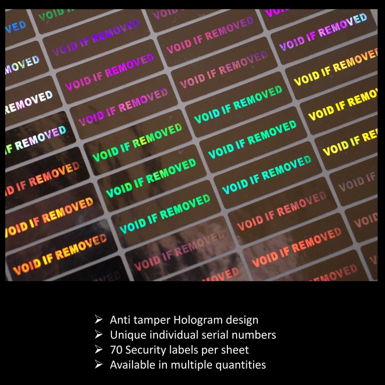 Void If Removed Tamper Proof Security Sticker Labels residue avr006 - Etsy