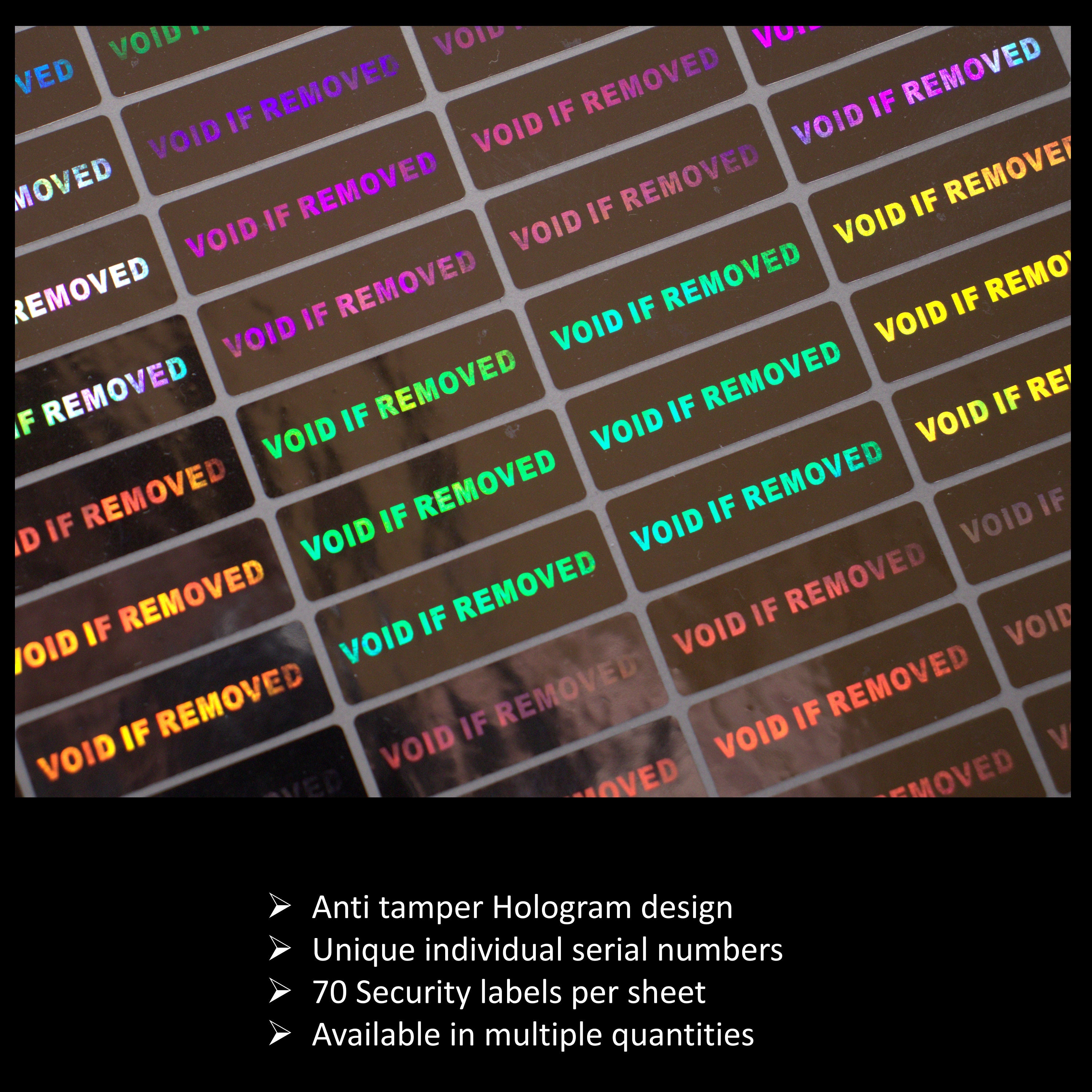 Void If Removed Tamper Proof Security Sticker Labels (residue) (avr006 ...