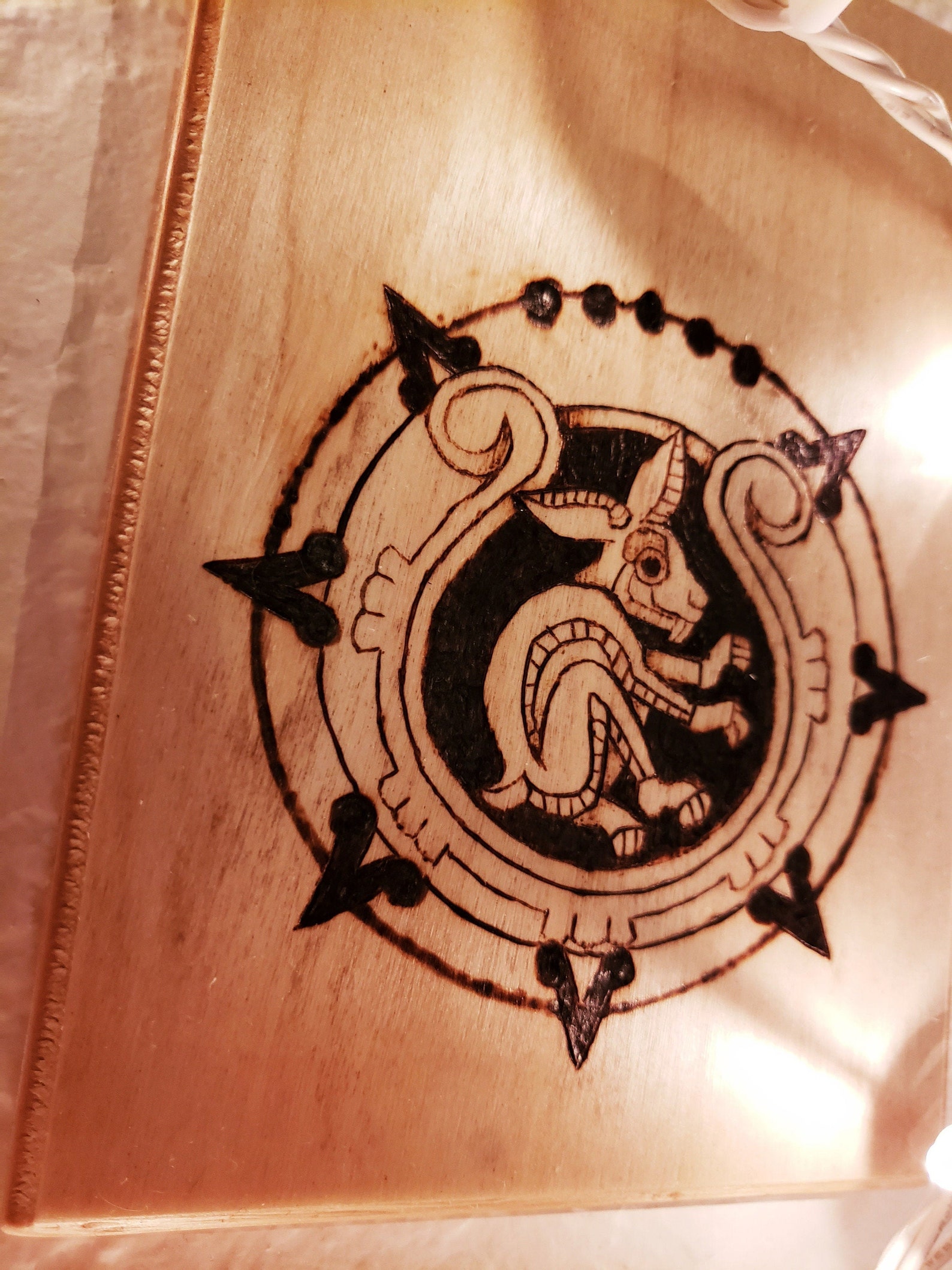 Aztec Rabbit/Hare Tochtli in the Moon Wood Burning Pyrography | Etsy