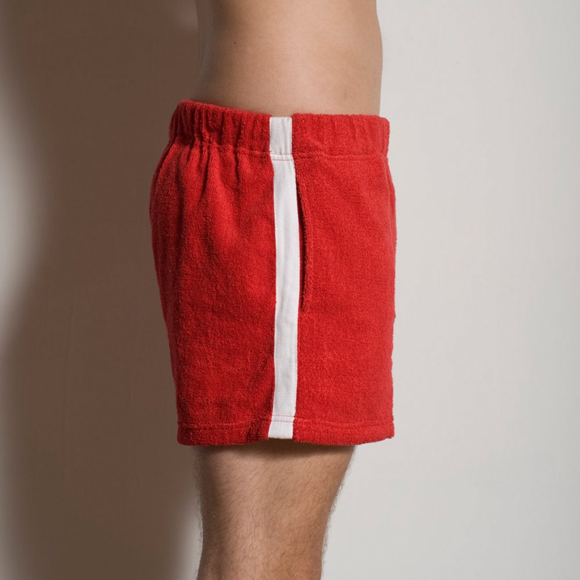 Towel Shorts, Rugby Style, 100% Cotton Terry Towelling Red - Etsy