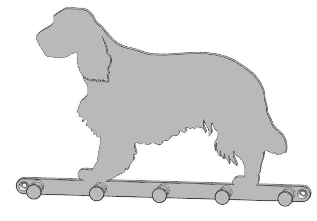 Cocker Spaniel Linen Wardrobe Key Rack Wall Decor 3D Print - Etsy