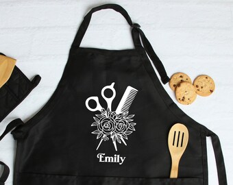 Customized Apron, Custom Hair Stylist Apron, Hair Stylist Apron, Hair ...