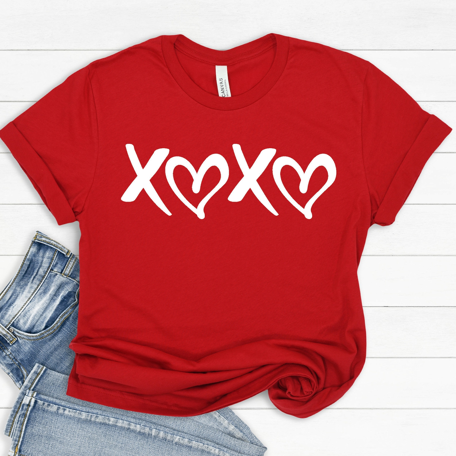 XOXO Shirt Xoxo Valentines Day Shirts For Woman Valentines | Etsy