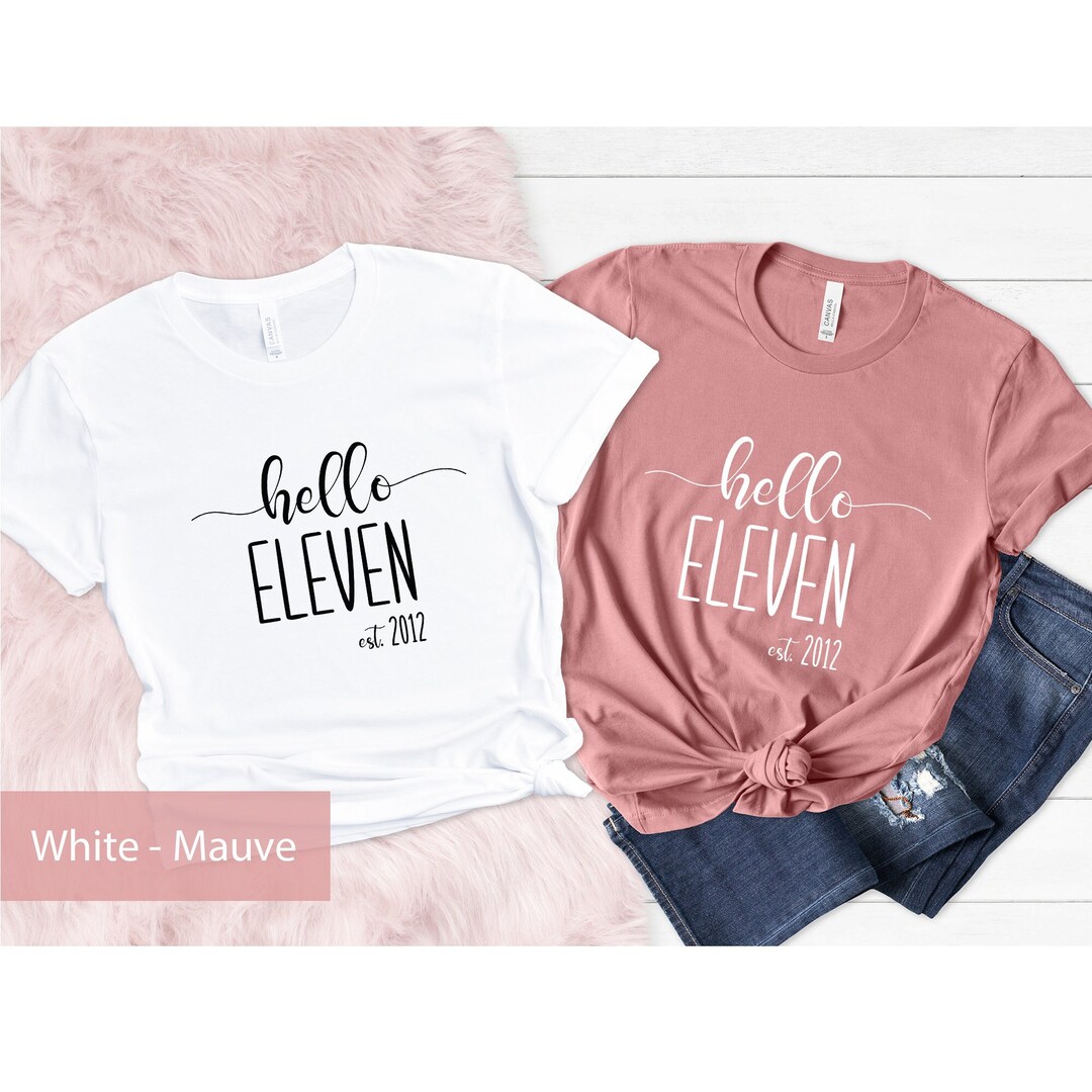 Hello Eleven 2012 Shirt, 11 Year Old Boy Gifts, 11th Birthday Shirt for ...