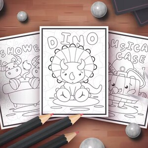 Coloring Book 25 Childish Cartoon Characters Coloring Pages for Kids ...