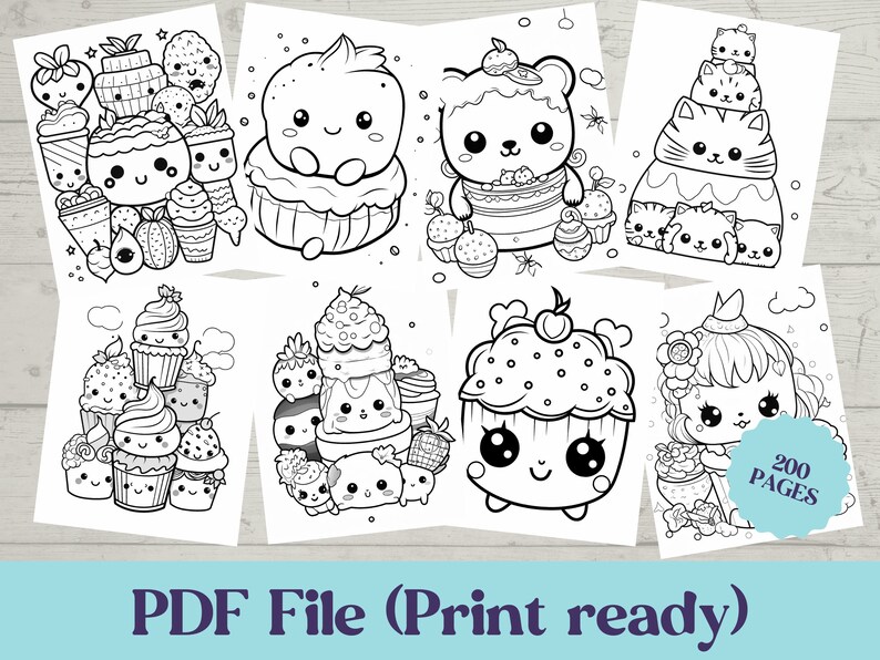 Cute Kawaii Coloring Pages for Kids | Adorable Printable Coloring ...