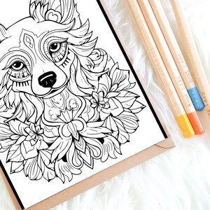 50 Dogs Coloring Pages, Stress-relieving Coloring Pages, Anti-stress ...