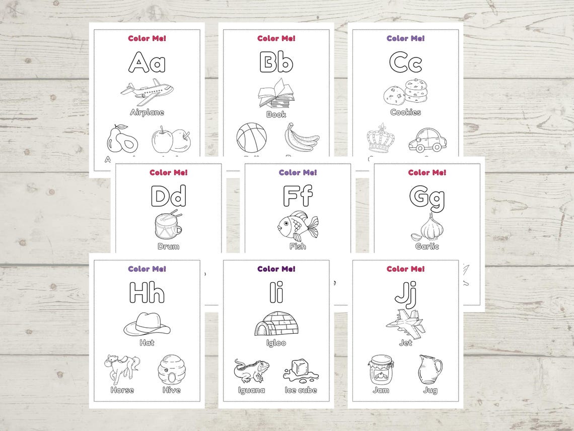 ABC Coloring Worksheets: Preschool & Kindergarten Letter Recognition ...