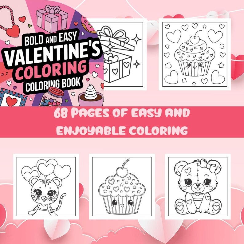 Valentine Coloring Pages | Easy and Fun Printable Heart Designs for ...