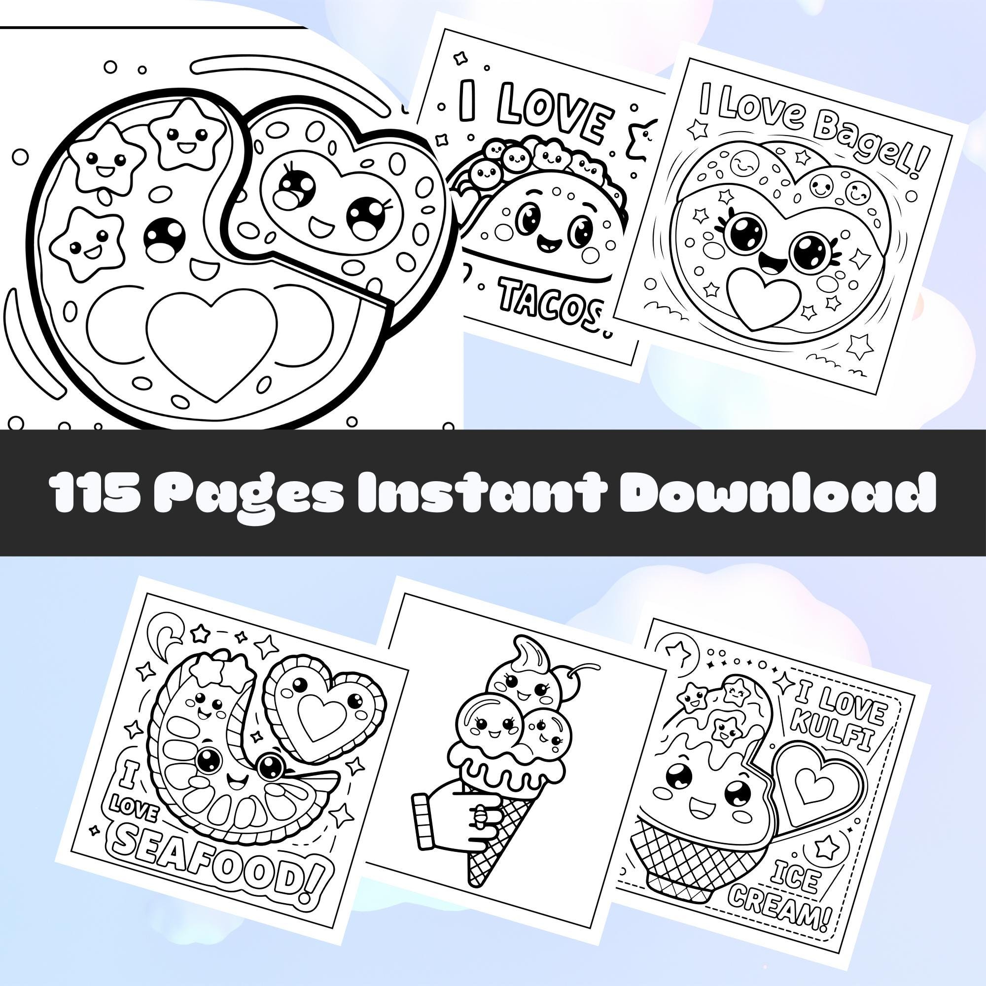 Kawaii Food Coloring Pages | Adorable Japanese Food Printables, Cute ...