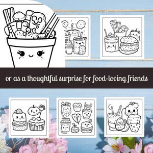 Kawaii Food Coloring Pages & Cute Printable Designs for Kids, Fun ...