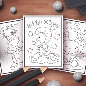 Coloring Book 25 Childish Cartoon Characters Coloring Pages for Kids ...