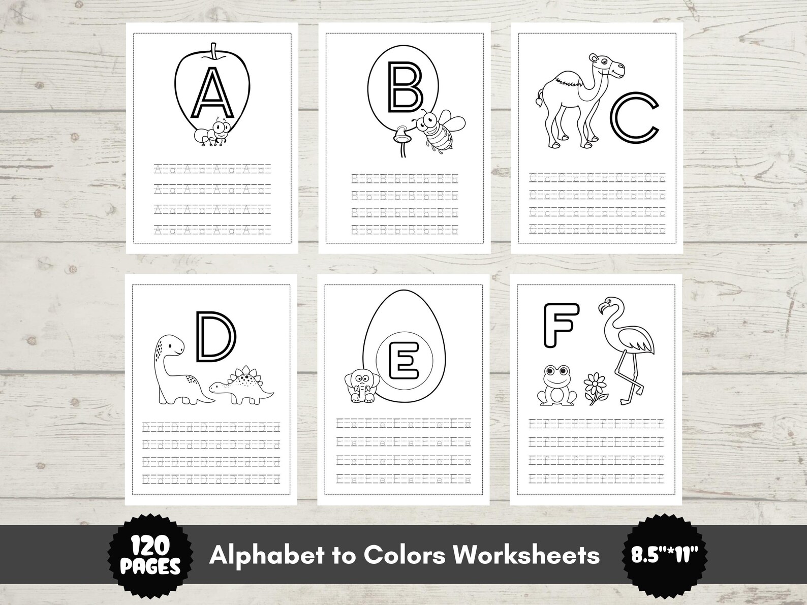 ABC Coloring Worksheets: Preschool & Kindergarten Letter Recognition ...