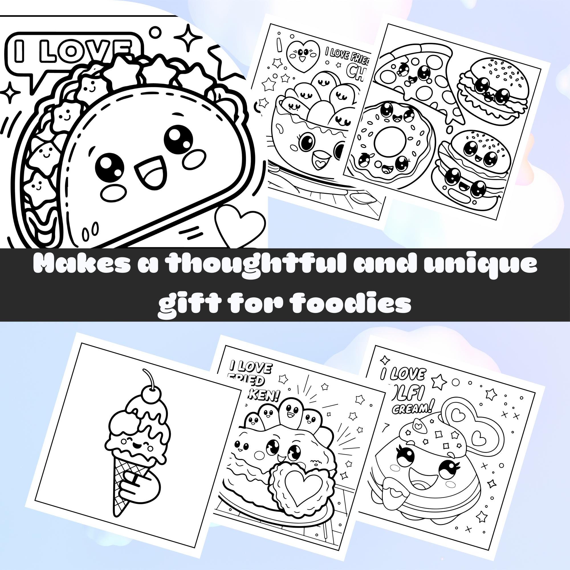 Kawaii Food Coloring Pages | Adorable Japanese Food Printables, Cute ...