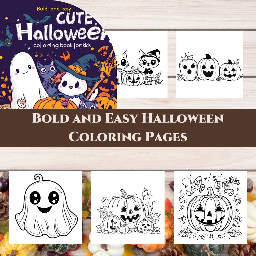 Bold Halloween Coloring Pages | Easy and Fun Designs for Kids ...