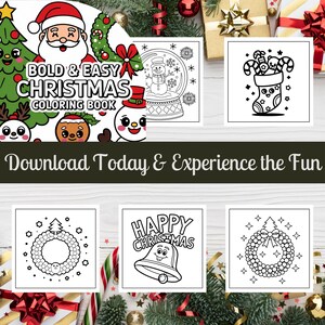 Christmas Coloring Pages: Cute Designs for Kids and Adults, Easy ...
