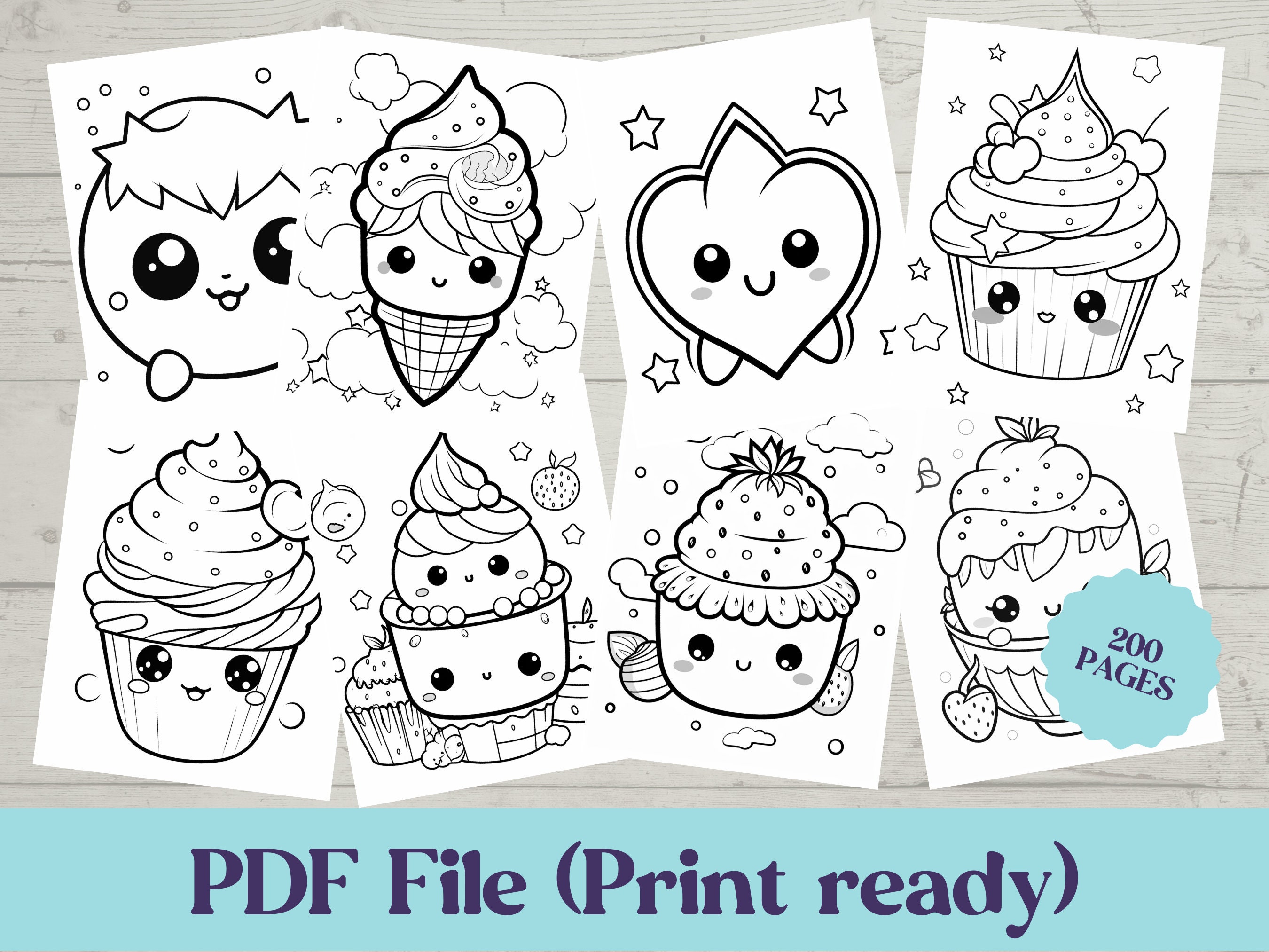 Cute Kawaii Coloring Pages for Kids | Adorable Printable Coloring ...