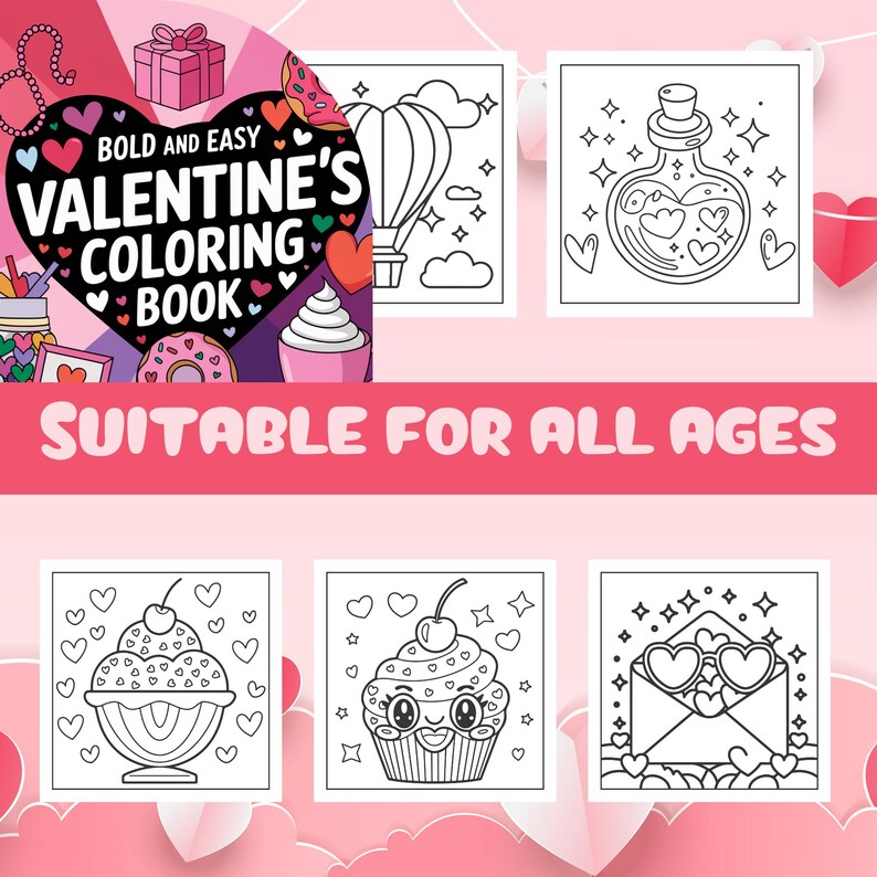 Valentine Coloring Pages | Easy and Fun Printable Heart Designs for ...