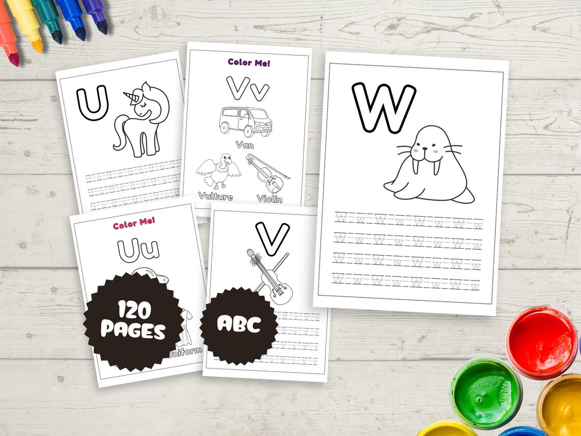 ABC Coloring Worksheets: Preschool & Kindergarten Letter Recognition ...