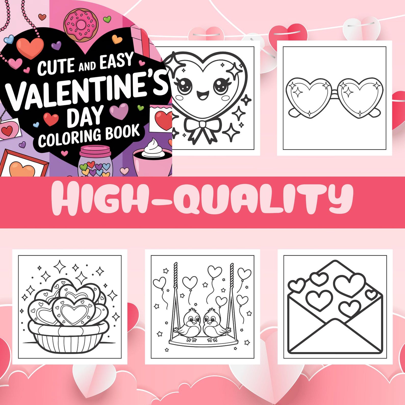 Valentine Coloring Pages | Easy and Fun Printable Heart Designs for ...