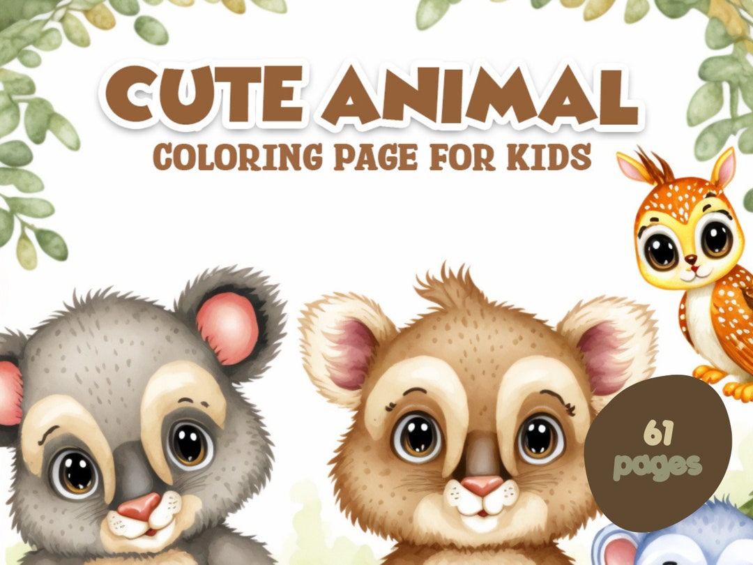 Cute Animals Coloring Pages, Cute Animals, Coloring Pages, Printable ...