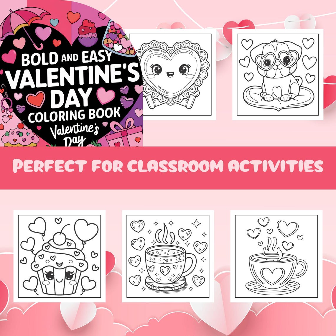 Valentine Coloring Pages | Easy and Fun Printable Heart Designs for ...