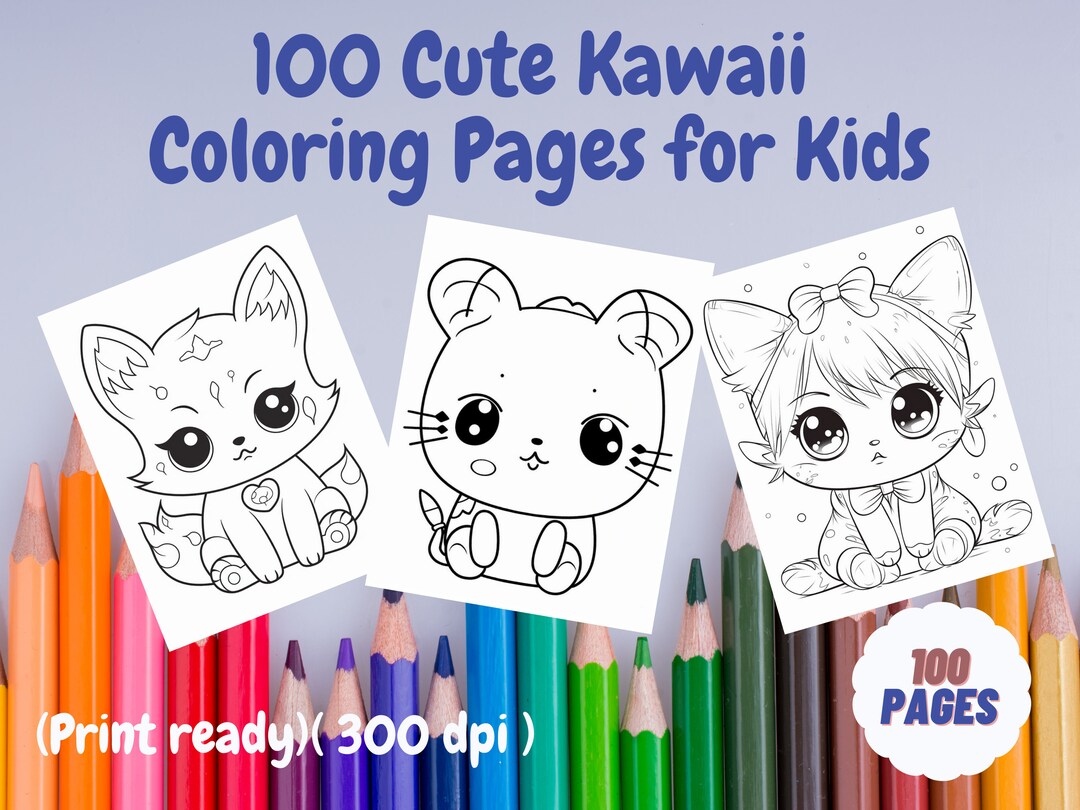 100 Cute Kawaii Coloring Pages for Kids, Cute Kawaii Coloring Pages ...