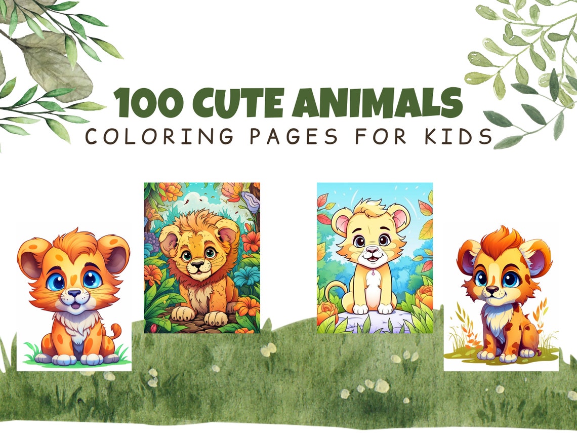 Animal Coloring Pages for Kids Printable Jungle, Farm and Sea Animals ...
