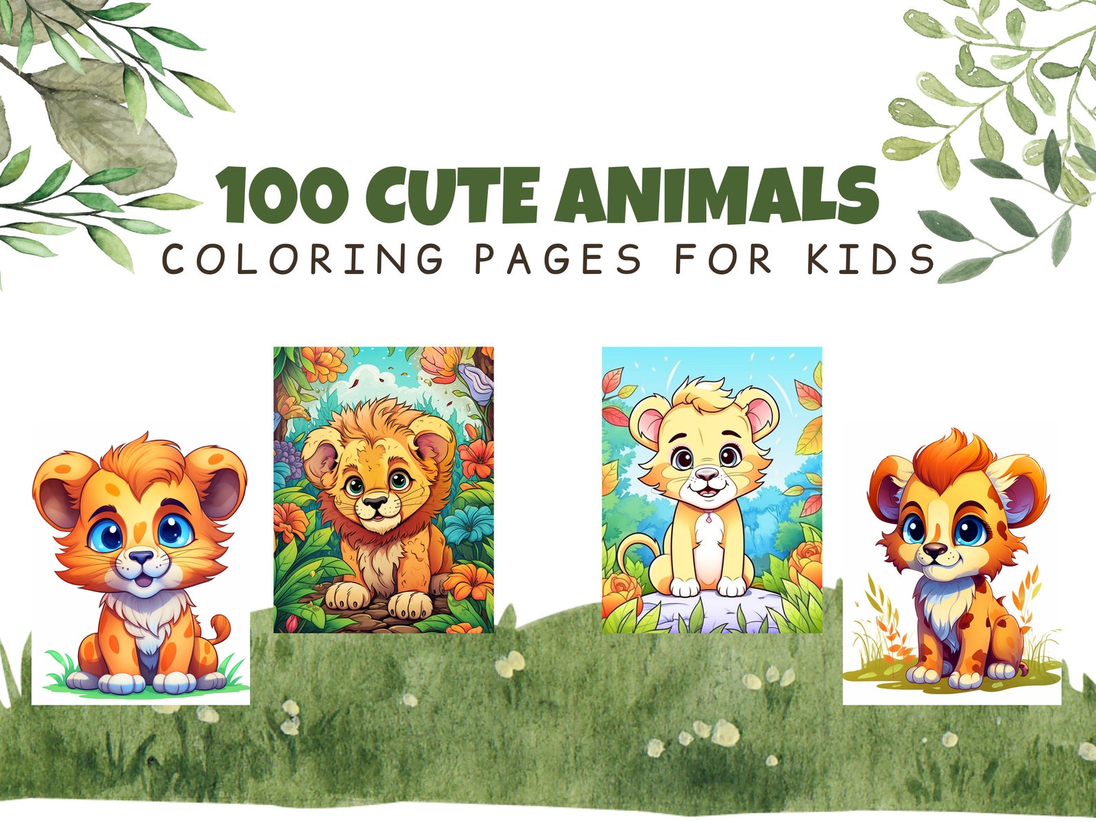 Animal Coloring Pages for Kids | Printable Jungle, Farm and Sea Animals ...