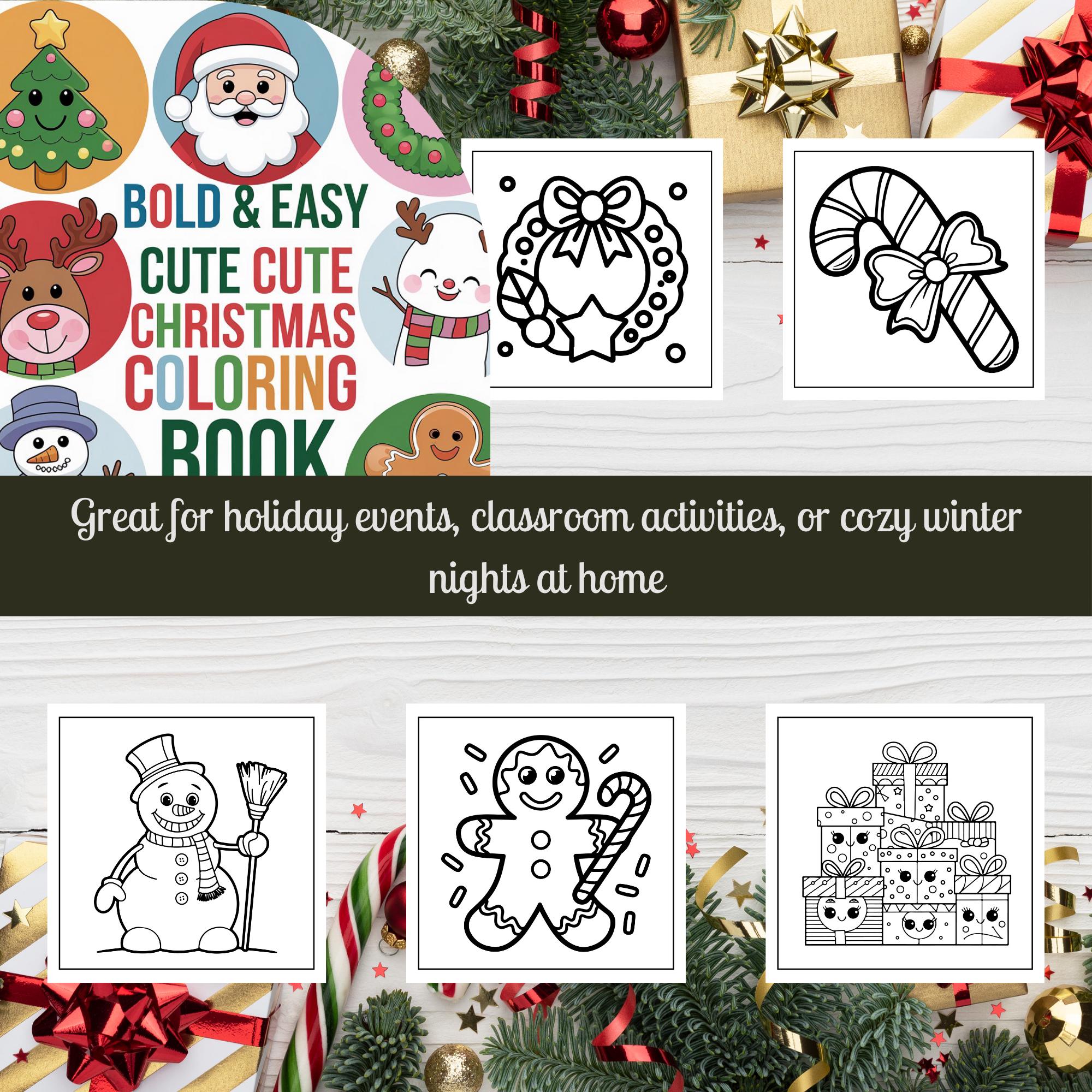 Christmas Coloring Pages: Cute Designs for Kids and Adults, Easy ...