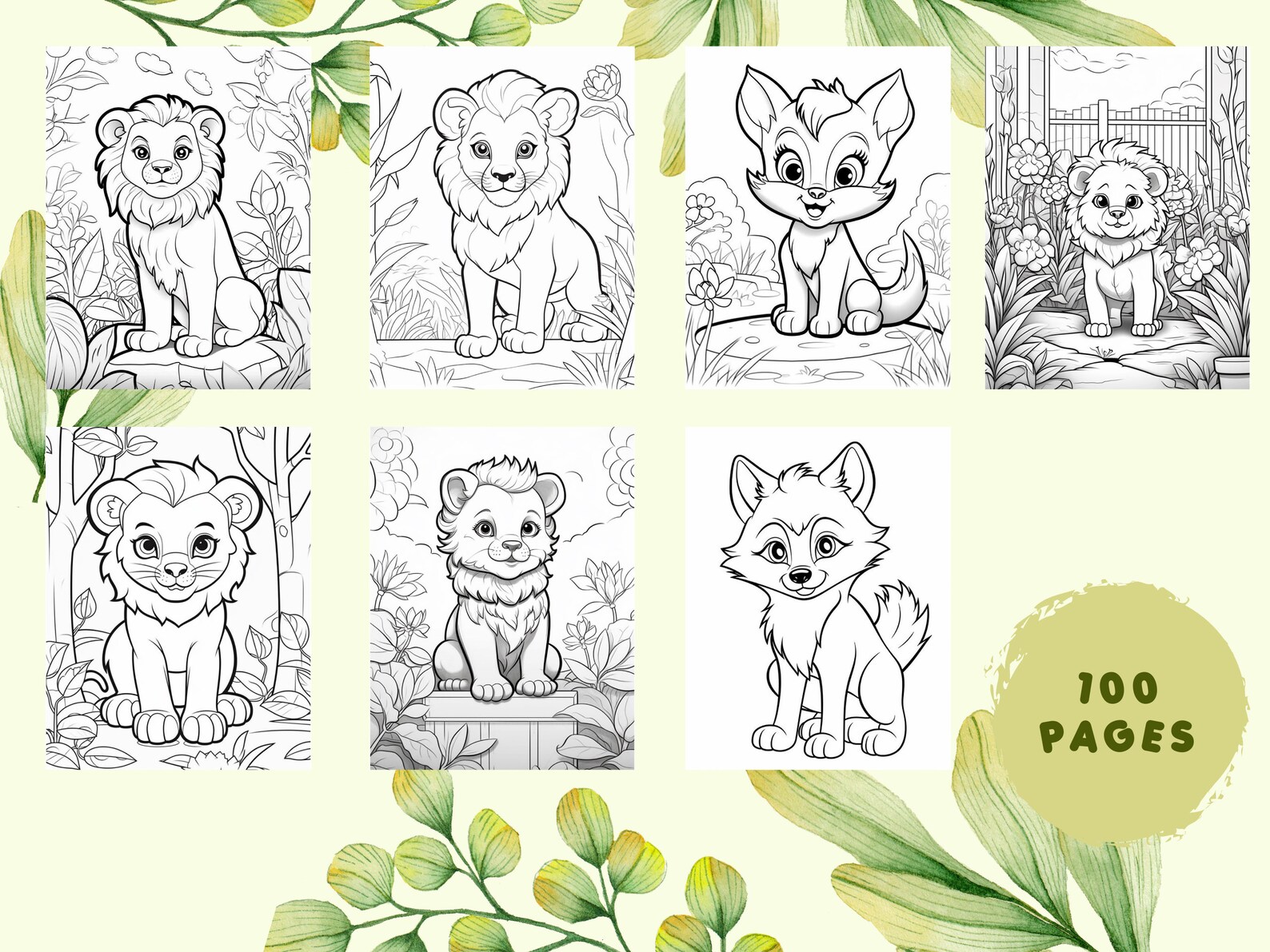 Animal Coloring Pages for Kids | Printable Jungle, Farm and Sea Animals ...