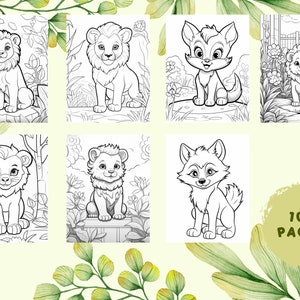 Animal Coloring Pages for Kids | Printable Jungle, Farm and Sea Animals ...