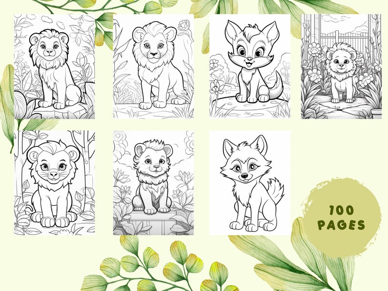 Animal Coloring Pages for Kids | Printable Jungle, Farm and Sea Animals ...
