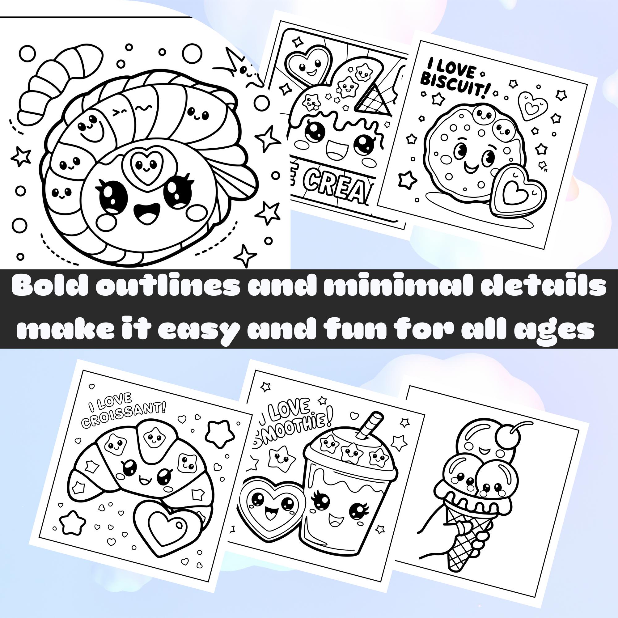 Kawaii Food Coloring Pages | Adorable Japanese Food Printables, Cute ...