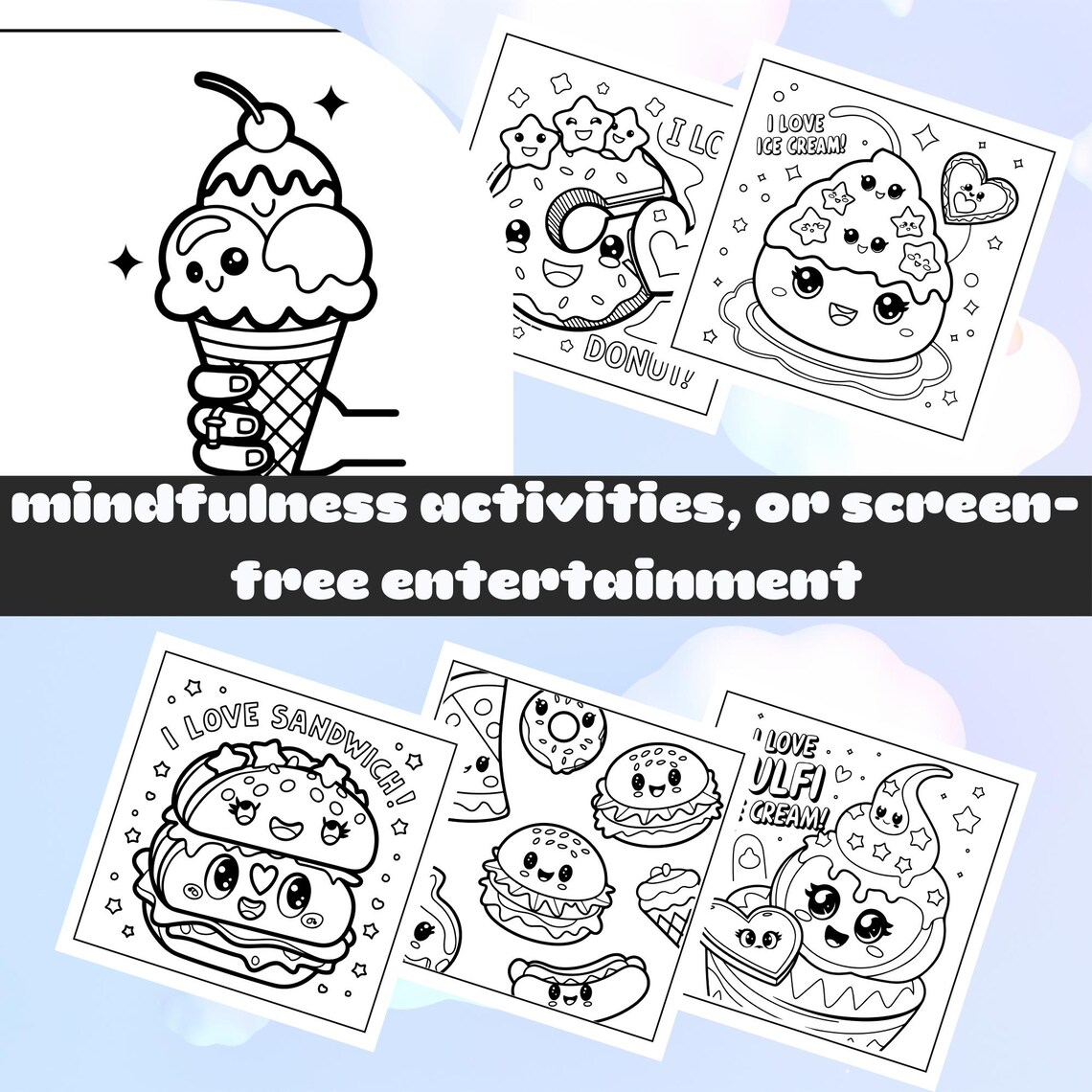 Kawaii Food Coloring Pages | Adorable Japanese Food Printables, Cute ...