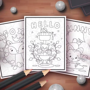 Coloring Book 25 Childish Cartoon Characters Coloring Pages for Kids ...