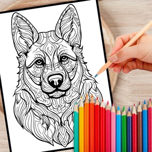 50 Dogs Coloring Pages, Stress-relieving Coloring Pages, Anti-stress ...