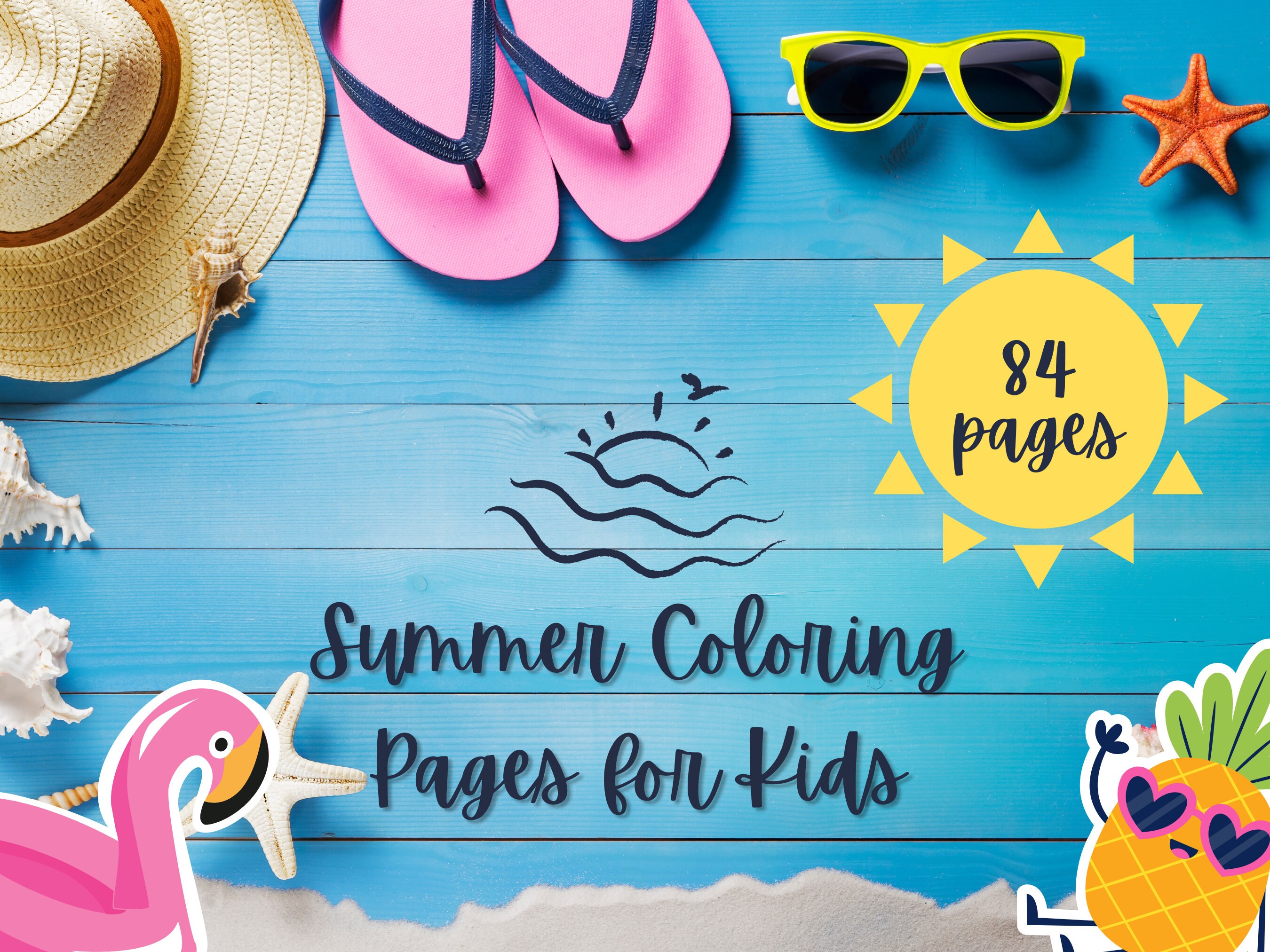 Coloring Book, Summer Coloring Pages for Kids, Printable Coloring ...