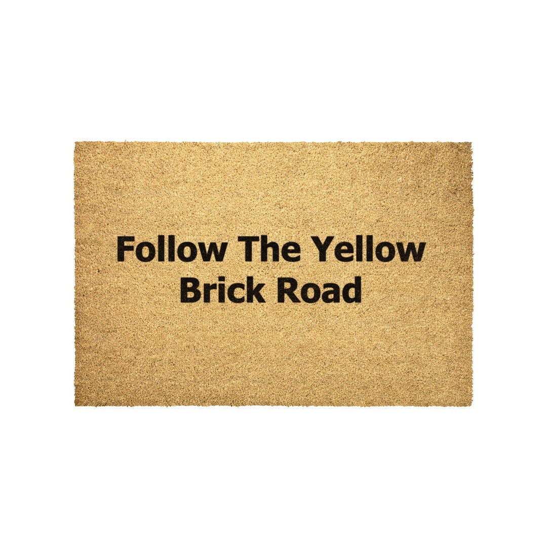 Follow the Yellow Brick Road Door Mat - Etsy