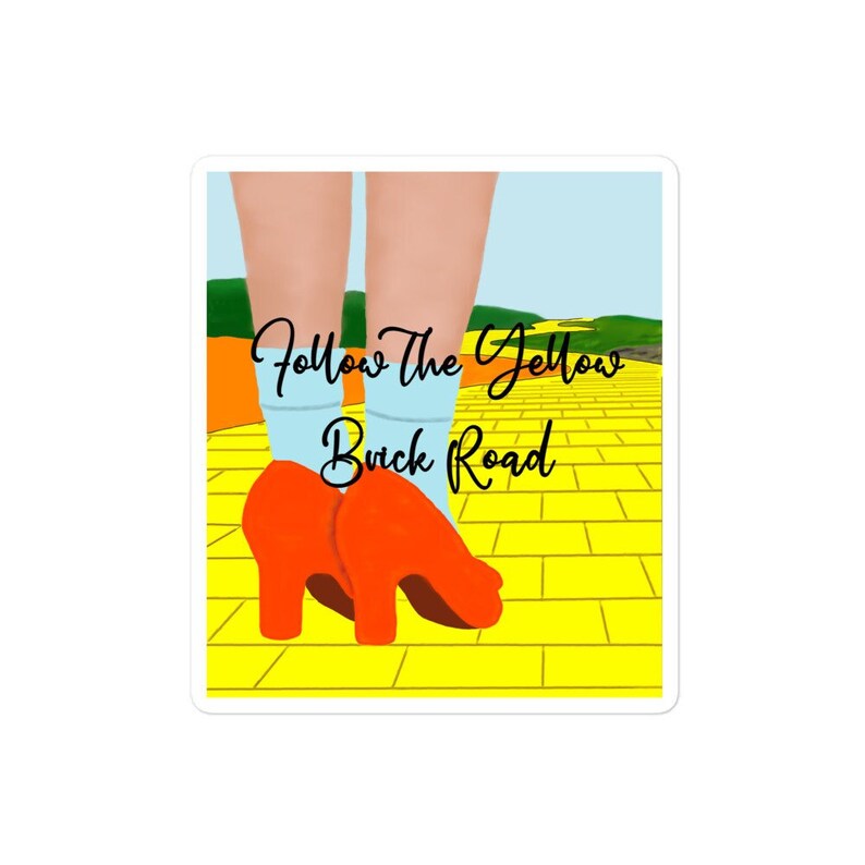 Follow the Yellow Brick Road Sticker – Wizard of Oz Inspired Ruby Red ...