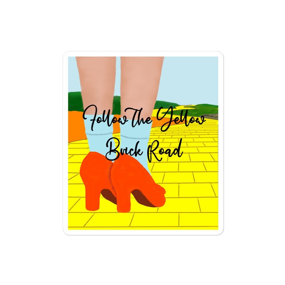 Follow the Yellow Brick Road Sticker - Etsy