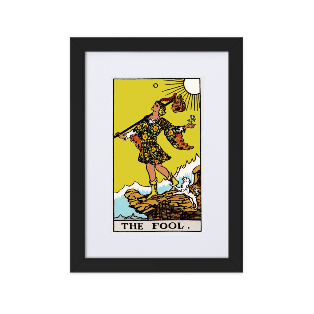 The Fool Tarot Card Framed Poster - Etsy