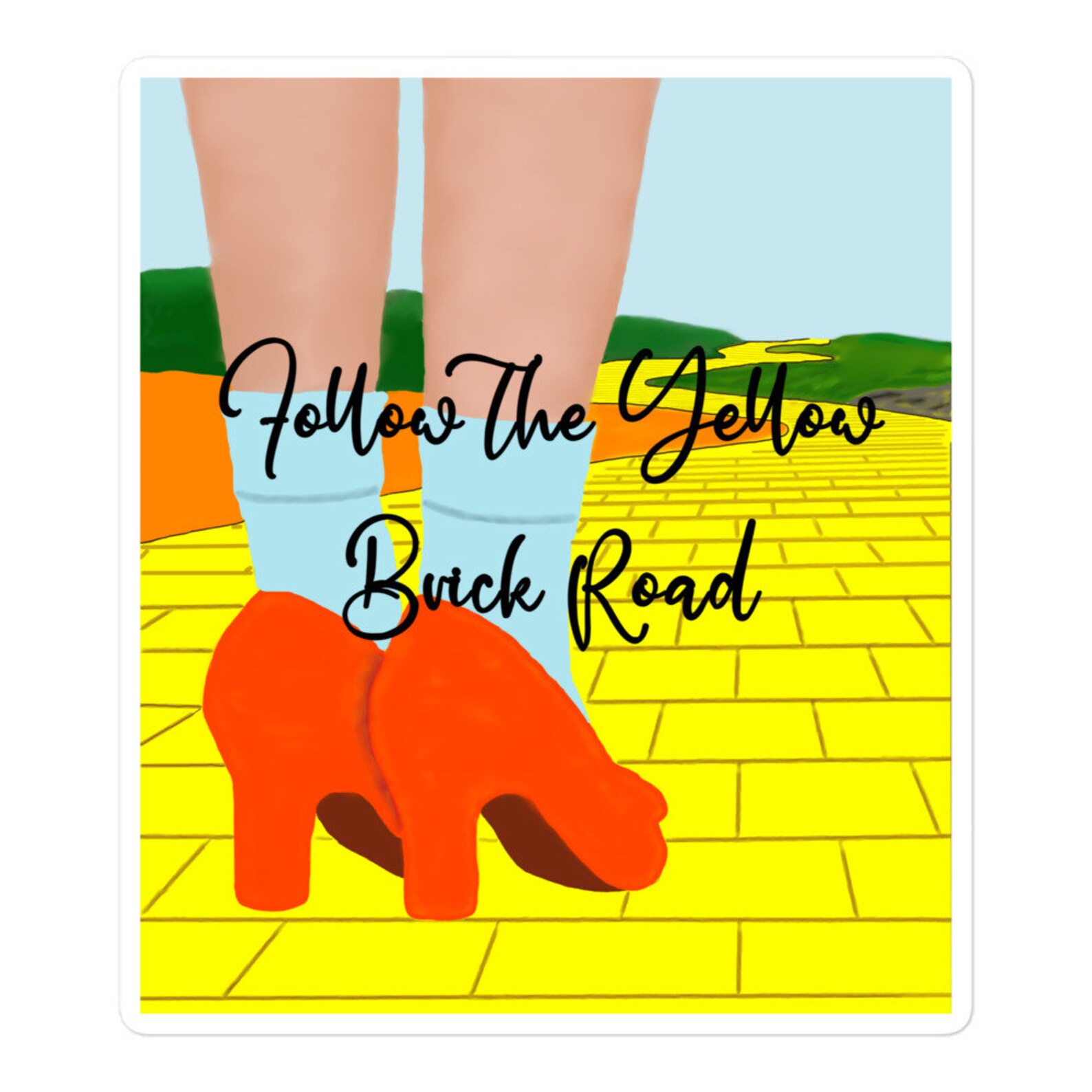 Follow the Yellow Brick Road Sticker – Wizard of Oz Inspired Ruby Red ...