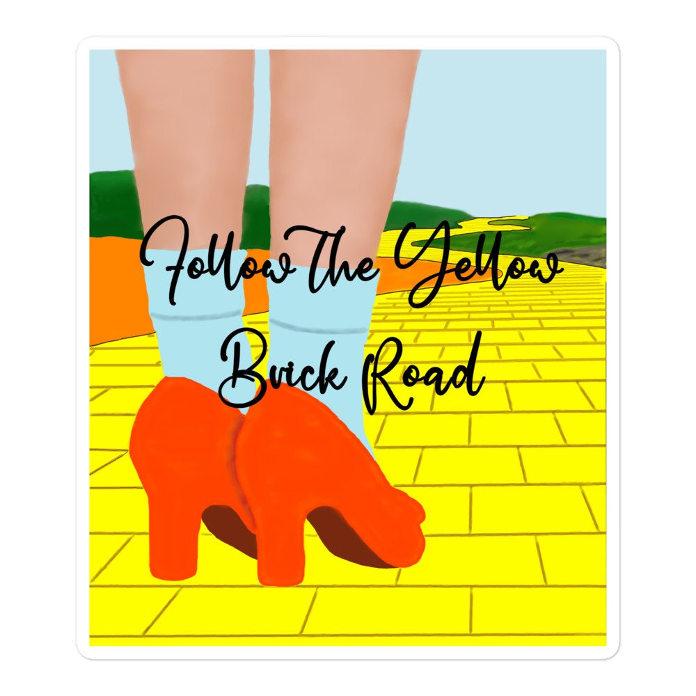 Follow the Yellow Brick Road Sticker – Wizard of Oz Inspired Ruby Red ...