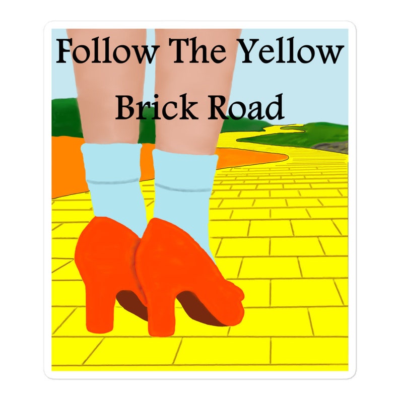 Follow the Yellow Brick Road Sticker - Etsy