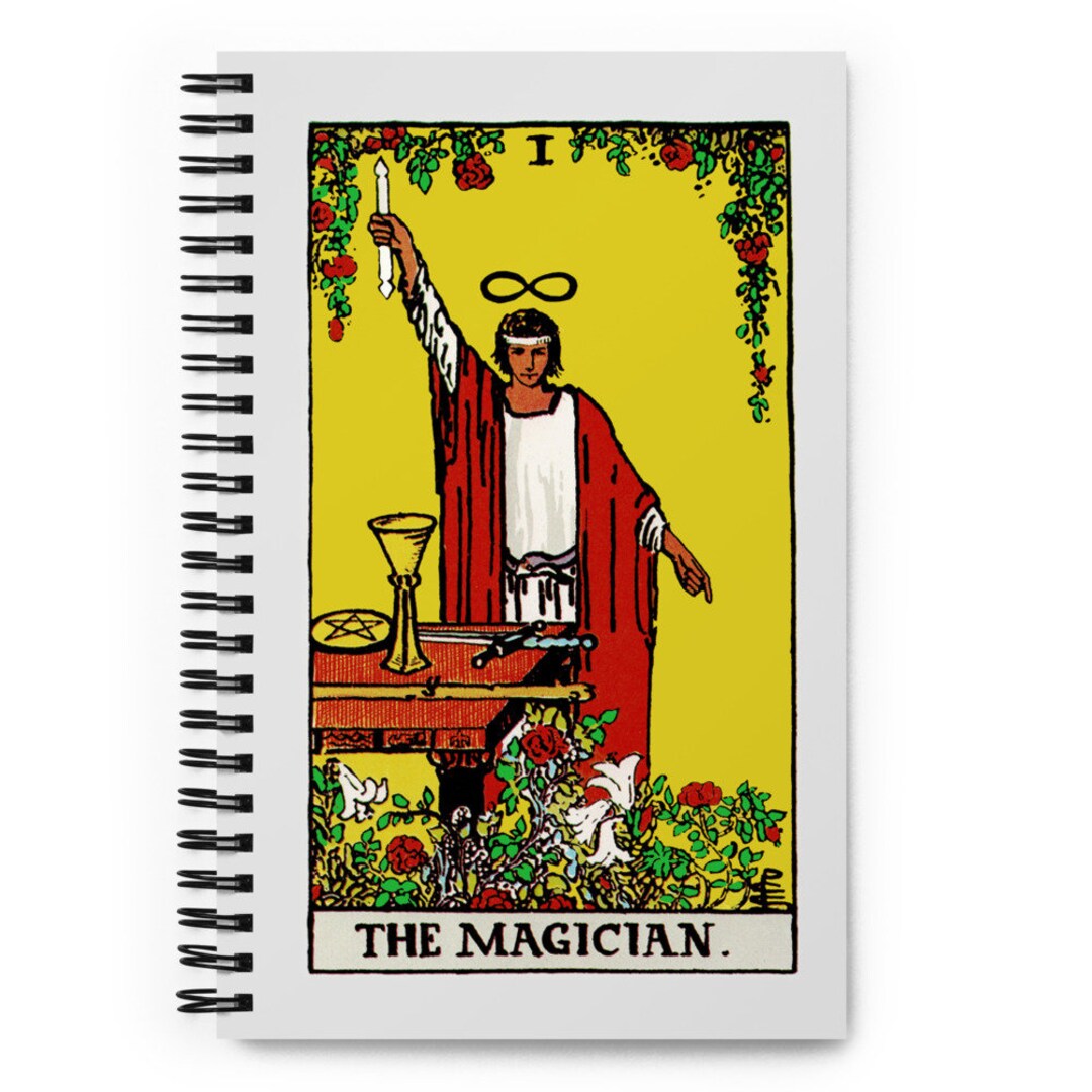 The Magician Tarot Card Spiral Notebook - Etsy