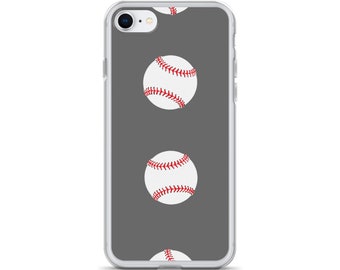 Leather Baseball iPhone Case / Raised Red Hand Stitching / Gift for ...